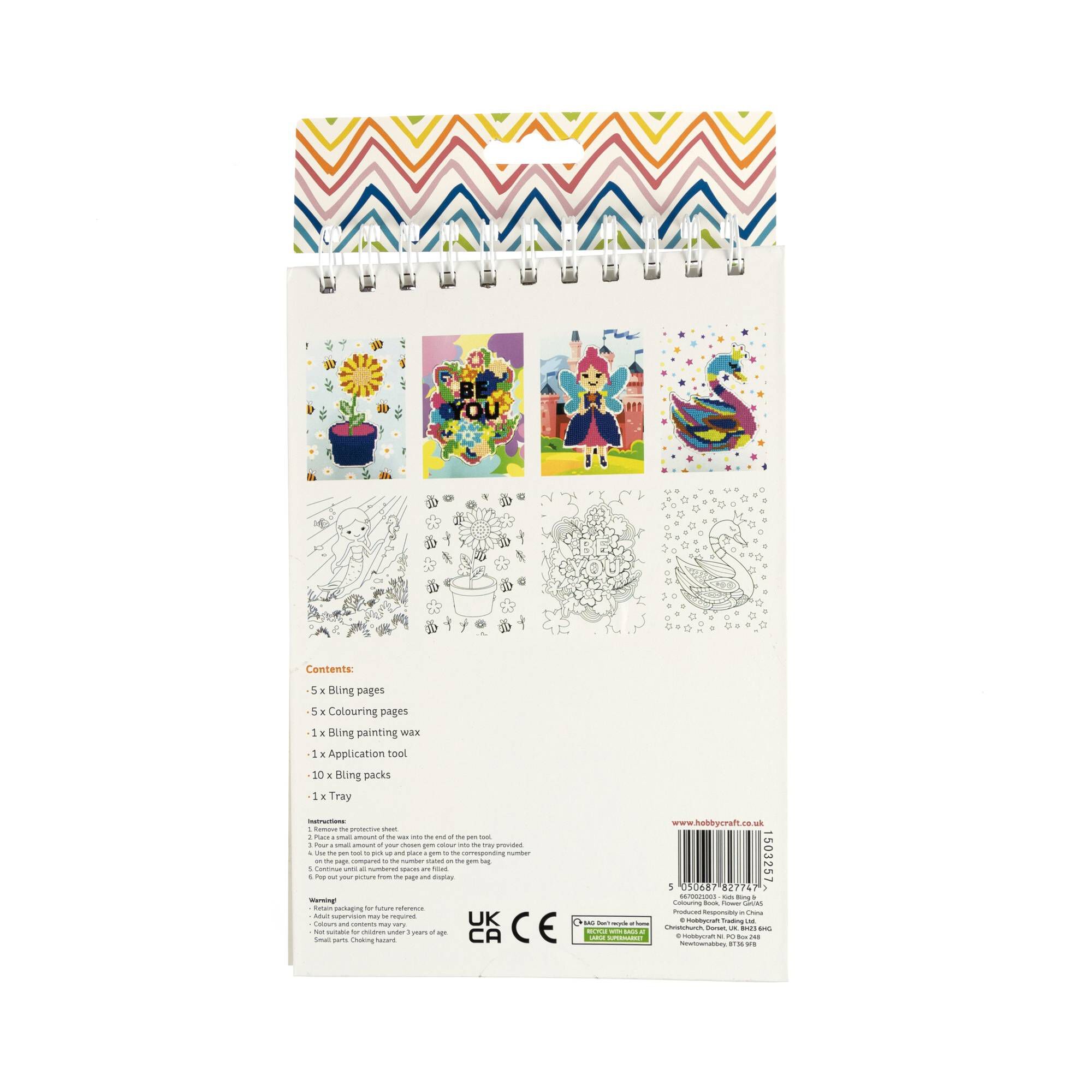 Flower Girl Bling Colouring Book | Hobbycraft