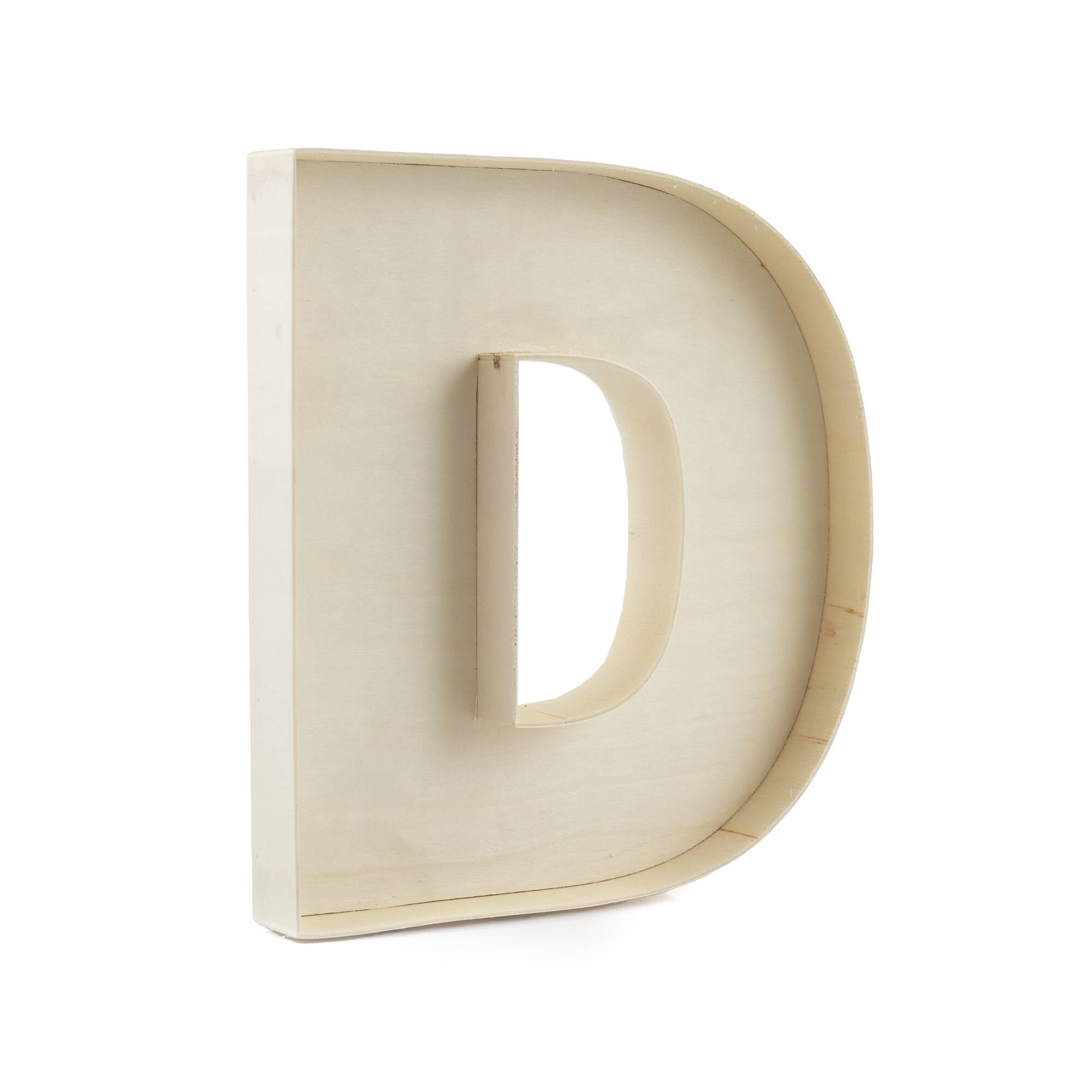 Wooden Fillable Letter D 22cm | Hobbycraft