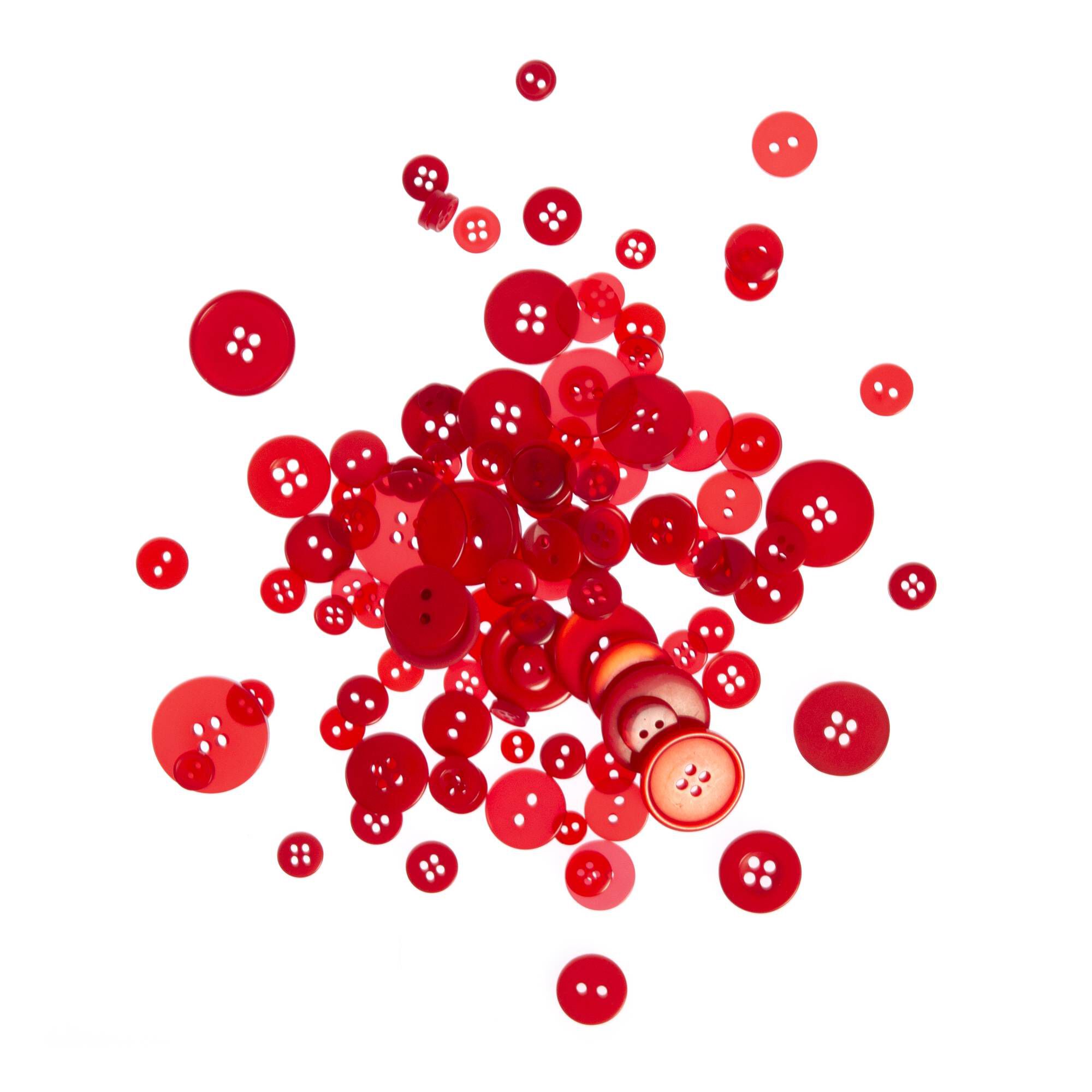 Red Buttons Pack 50g | Hobbycraft