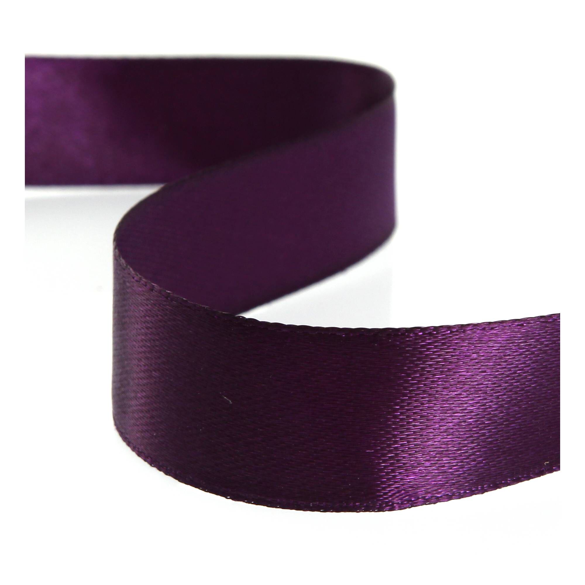 Plum Purple Satin Ribbon 20mm x 15m | Hobbycraft