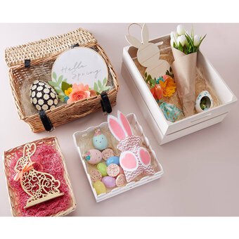 Small Brown Wicker Hamper 26cm x 21cm x 13cm | Hobbycraft