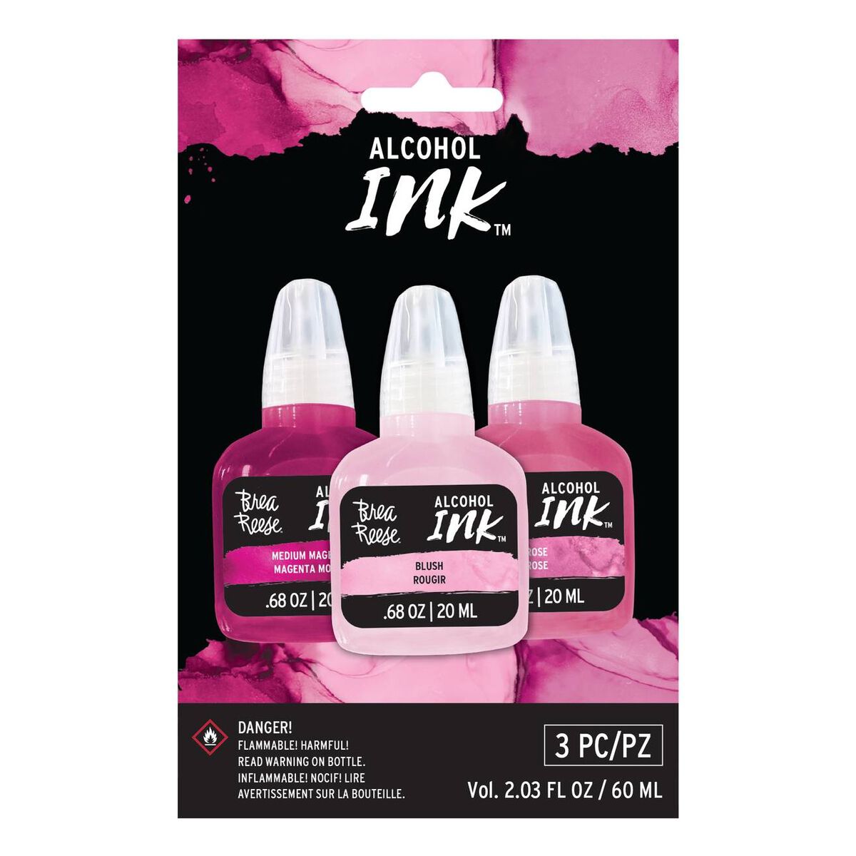 Brea Reese Pink Alcohol Ink 20ml 3 Pack | Hobbycraft