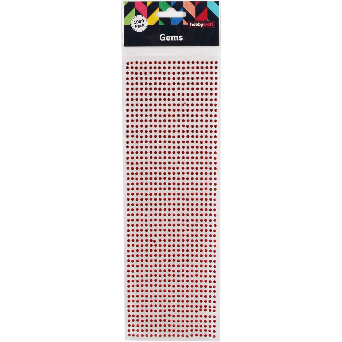 Red Adhesive Gems 3mm 1080 Pack | Hobbycraft