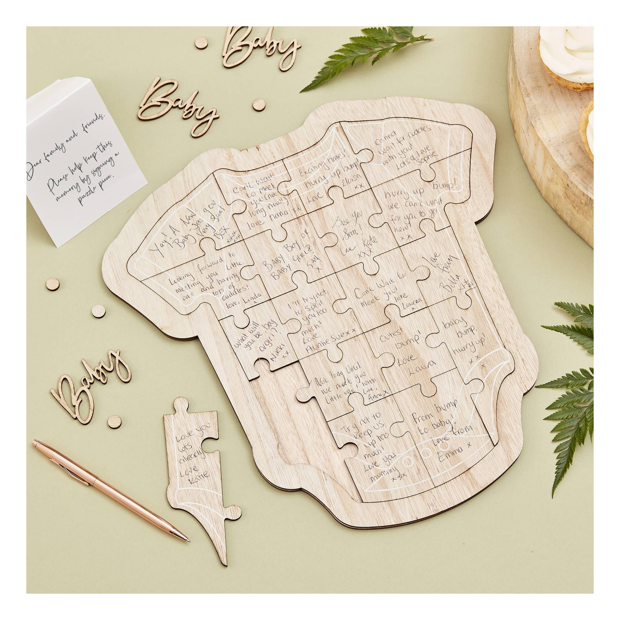 Ginger Ray Baby Shower Guest Book Puzzle | Hobbycraft