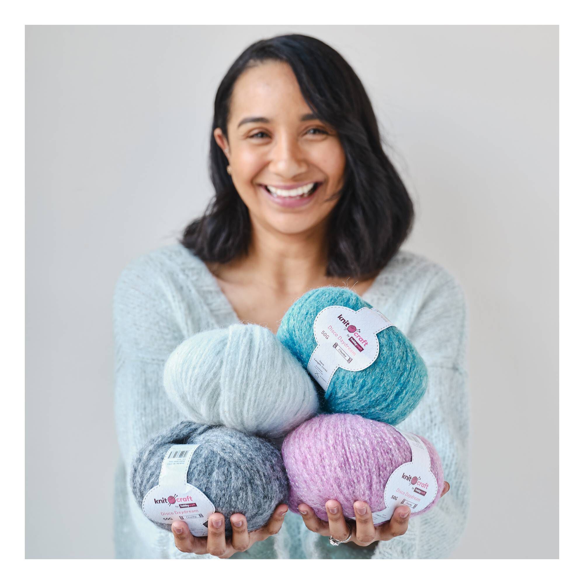 Knitcraft Grey Disco Daydream Chunky Yarn 50g | Hobbycraft