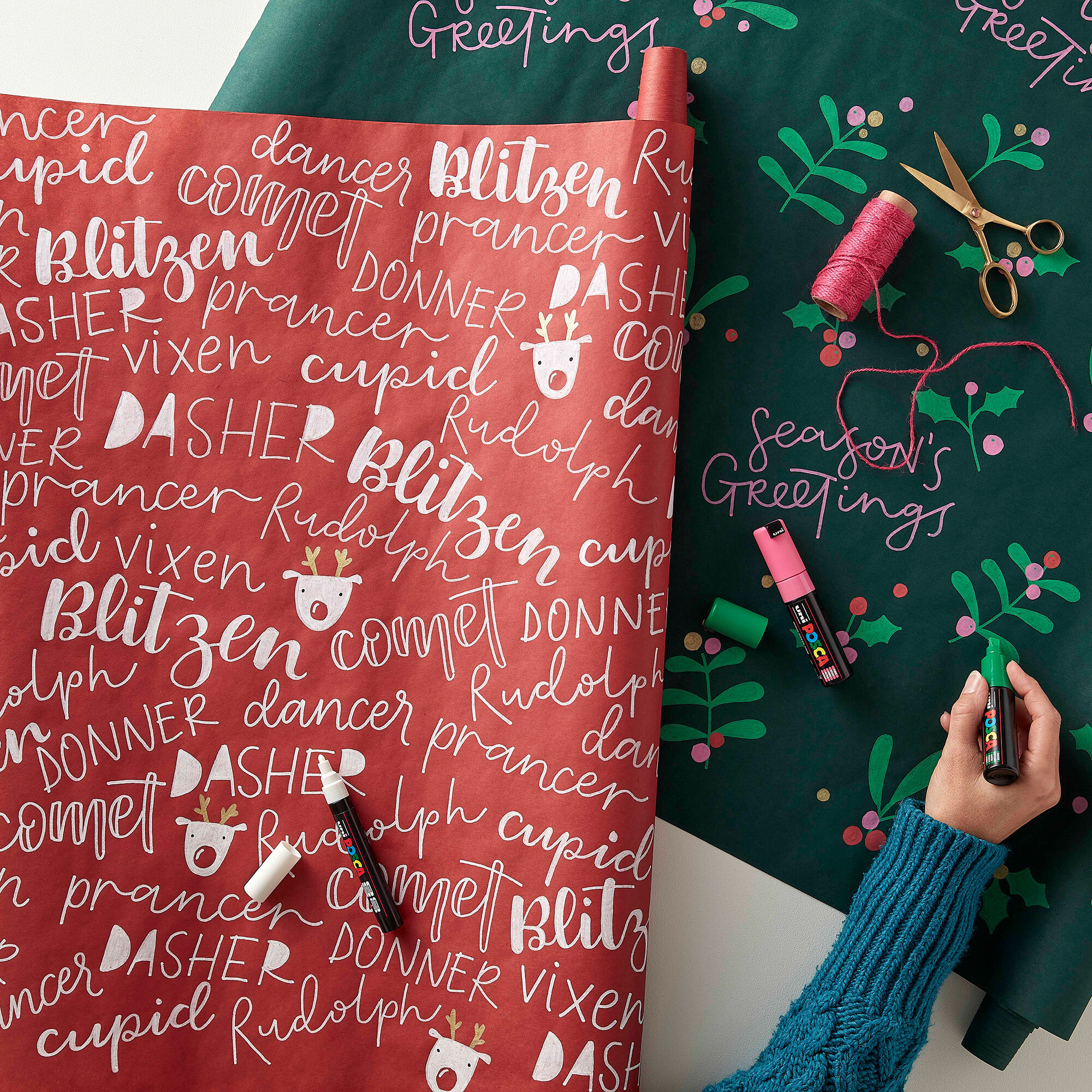 How to Make Hand-Drawn Christmas Gift Wrap | Hobbycraft