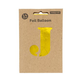 Gold Foil Letter J Balloon | Hobbycraft