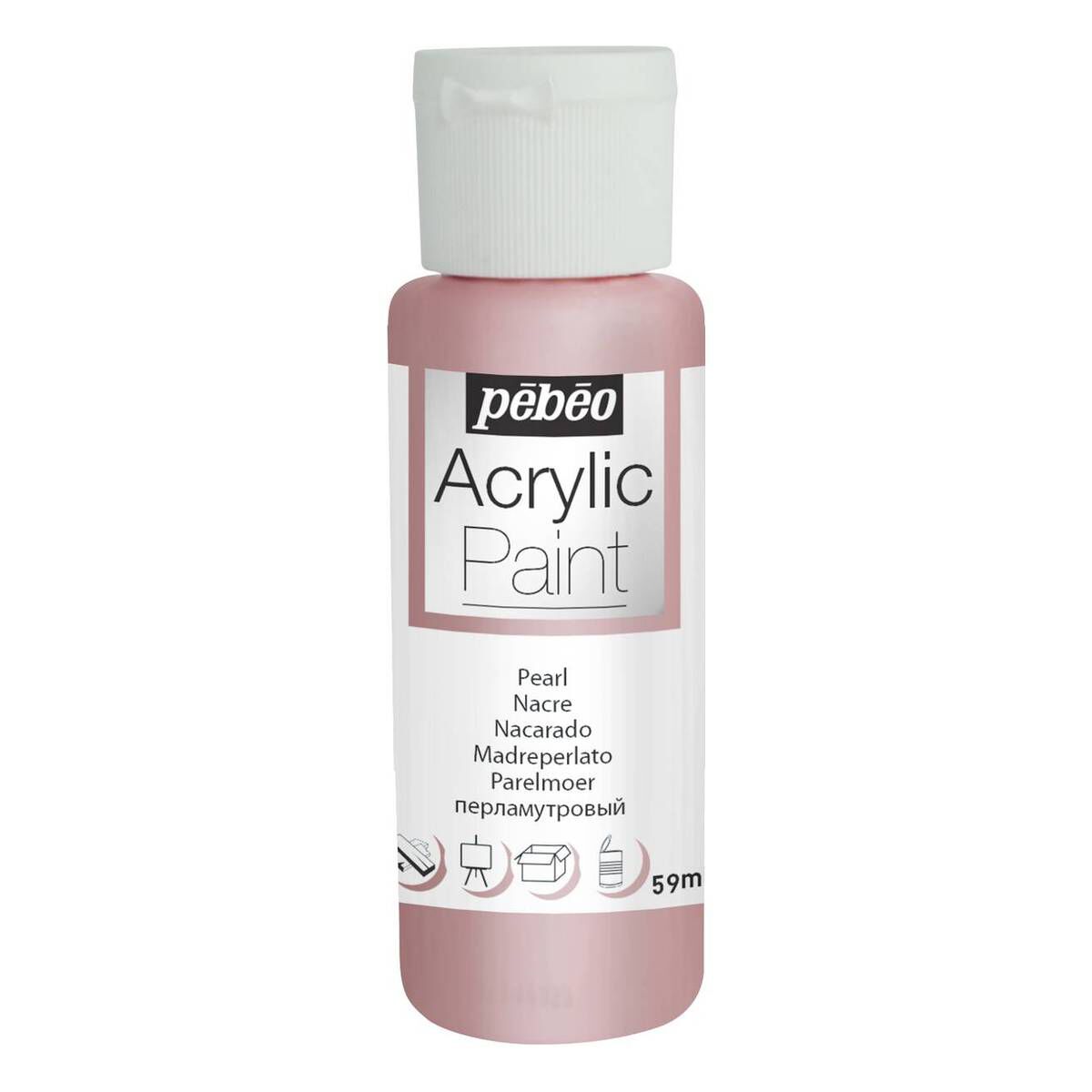 Pebeo Pink Pearl Acrylic Craft Paint 59ml | Hobbycraft