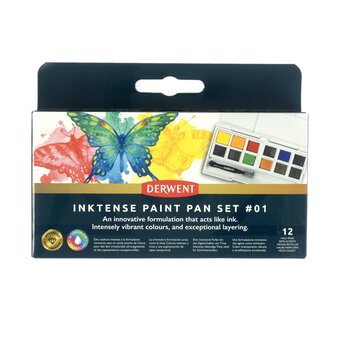 Derwent Inktense 12 Paint Pan Travel Set | Hobbycraft