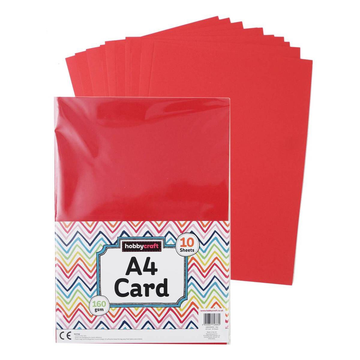Red Card A4 10 Pack | Hobbycraft