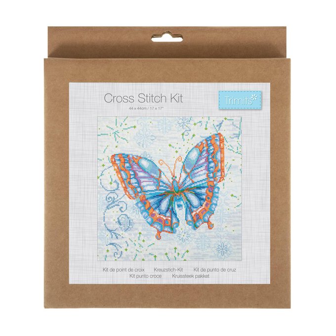 Trimits Papillon Large Cross Stitch Kit 36cm x 36cm | Hobbycraft