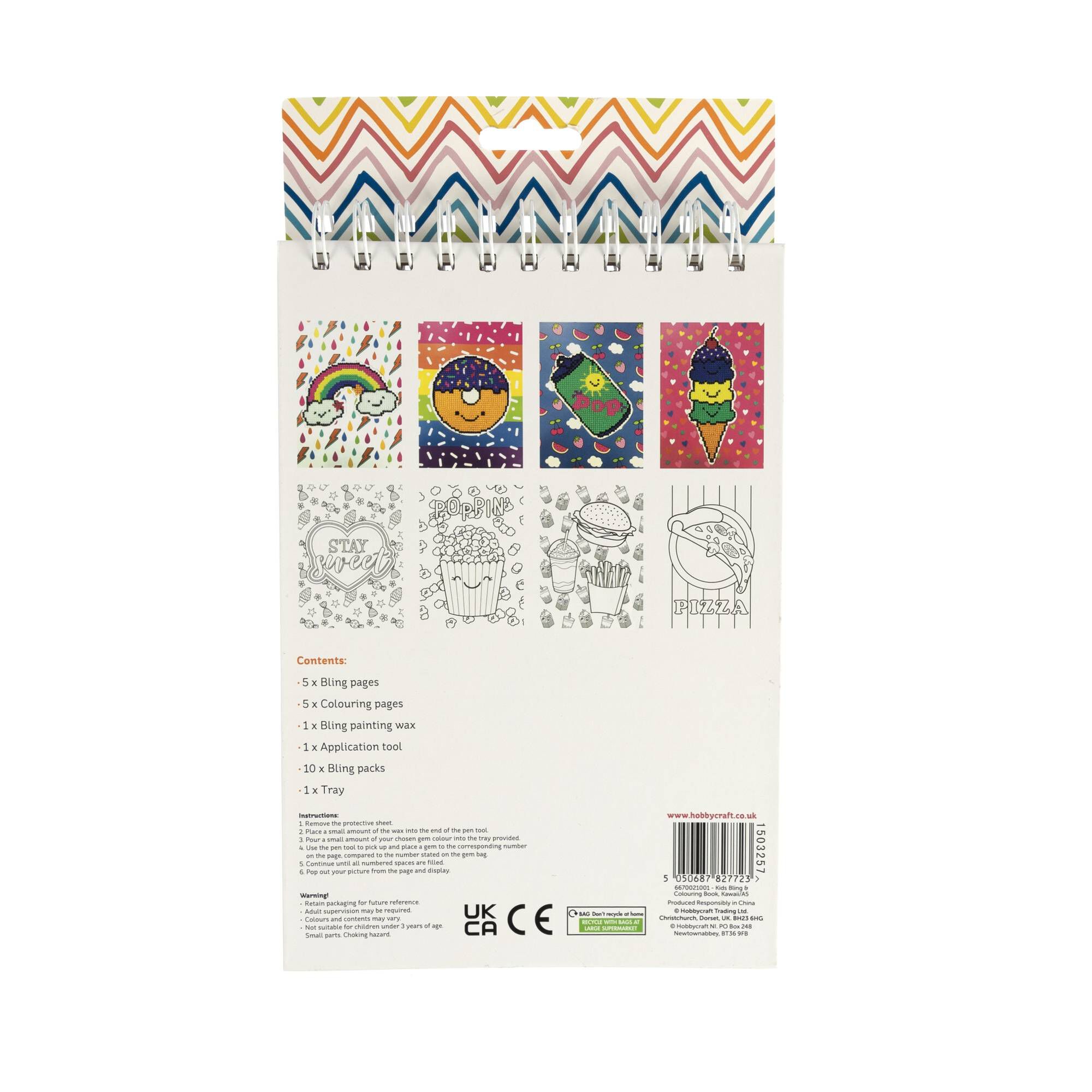 Kawaii Bling Colouring Book | Hobbycraft