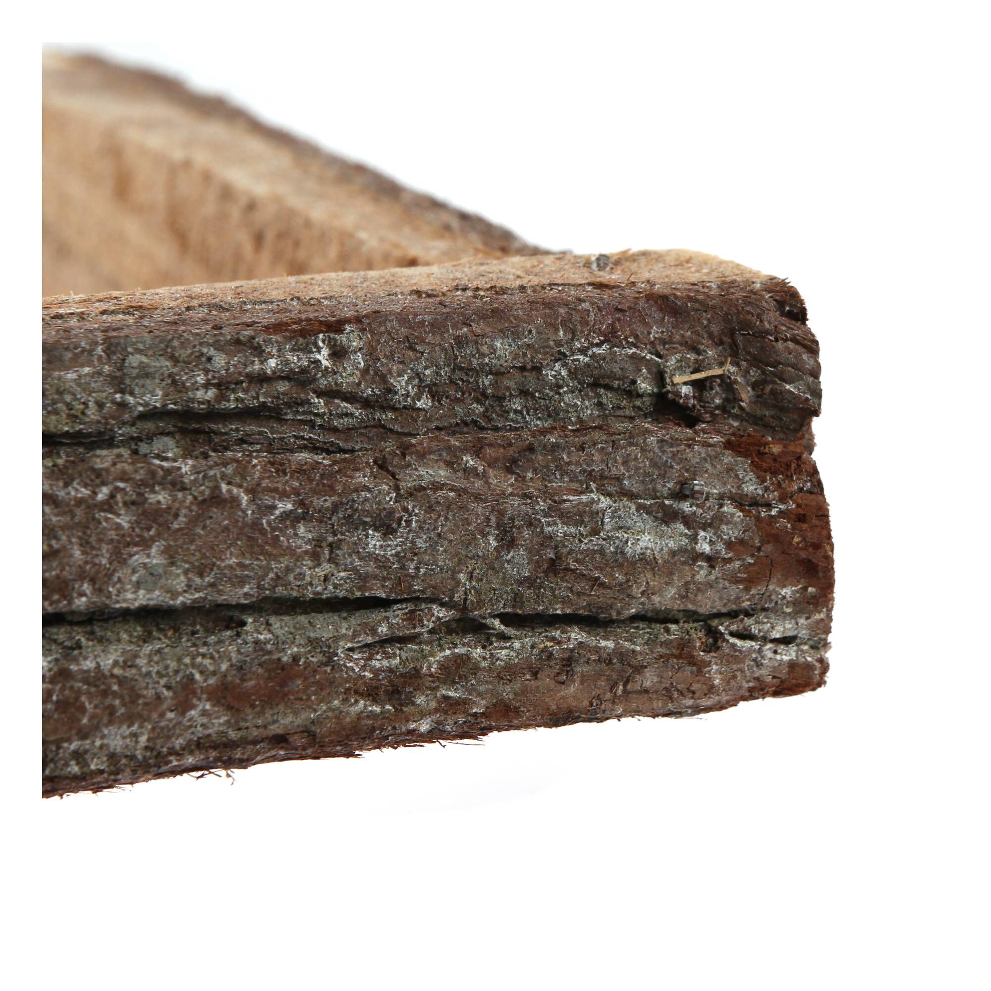 Natural Wash Bark Wooden Tray 25cm x 25cm x 4cm | Hobbycraft
