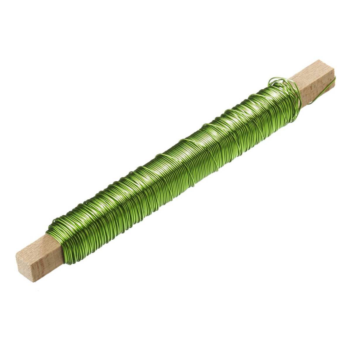 Oasis Apple Green Metallic Wire Stick 50g | Hobbycraft