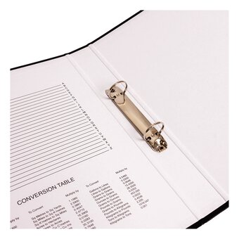 Black A4 Ring Binder Folder | Hobbycraft