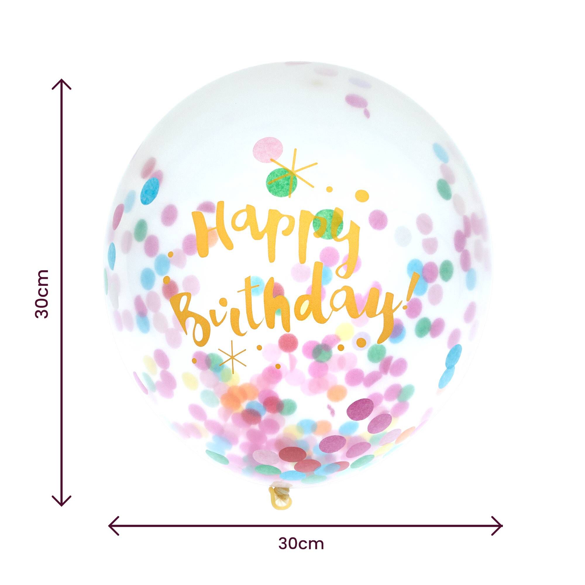 Bright Happy Birthday Confetti Balloons 6 Pack | Hobbycraft