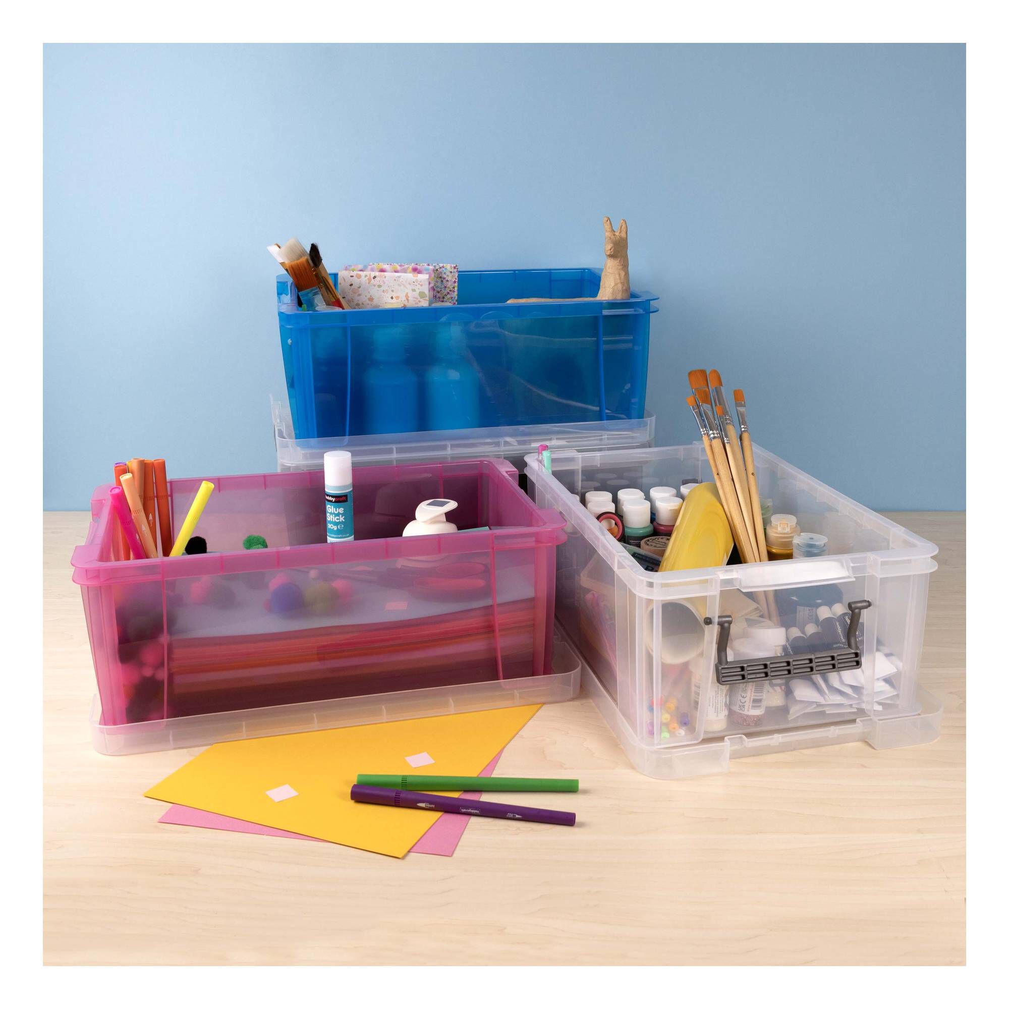 Whitefurze Allstore 10 Litre Clear Storage Box | Hobbycraft