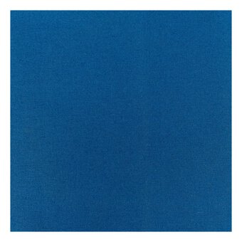 Brilliant Blue Cotton Homespun Fabric by the Metre | Hobbycraft