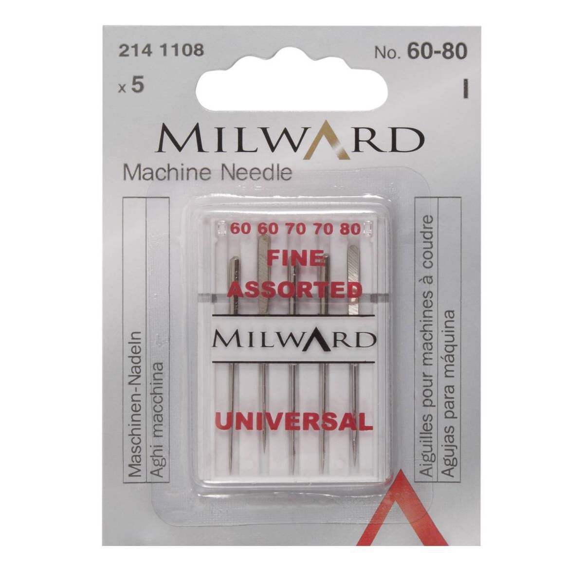 Milward 60 70 and 80 Gauge Machine Needles 5 Pack | Hobbycraft