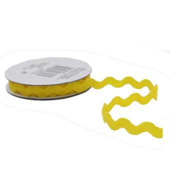 Yellow Ric Rac Ribbon 6mm x 4m | Hobbycraft