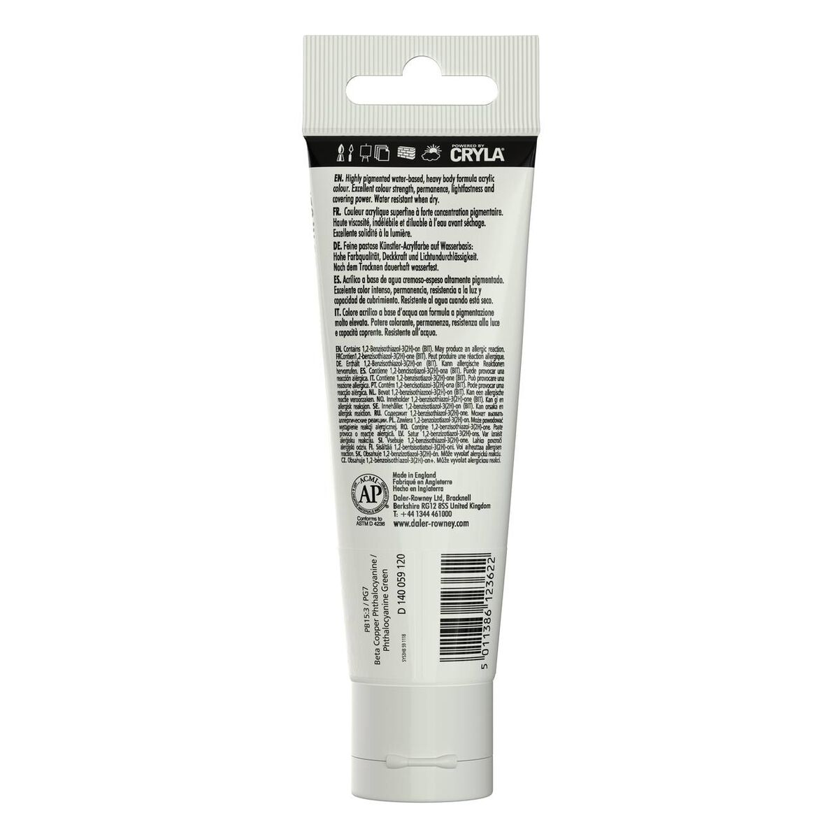 Daler-Rowney System3 Process Cyan Heavy Body Acrylic 59ml | Hobbycraft