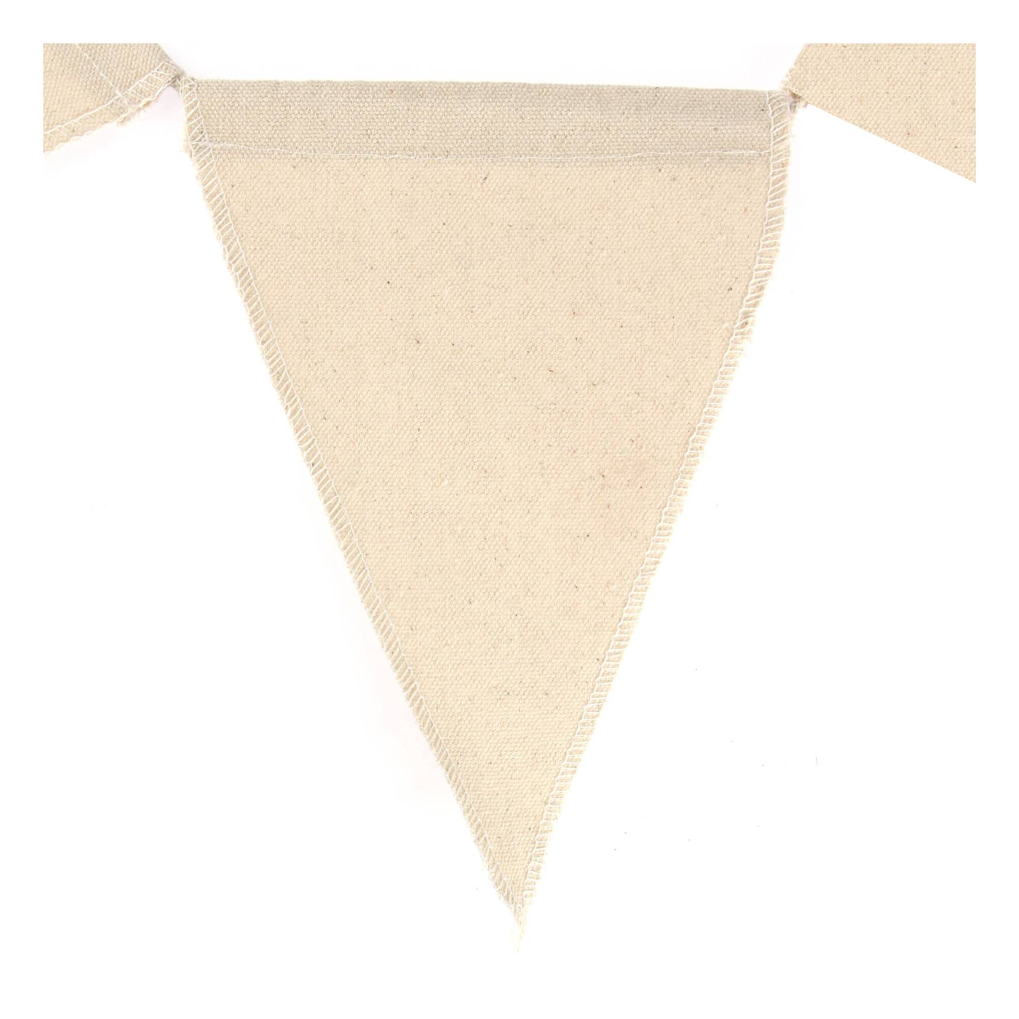 Natural Cotton Canvas Bunting with Finished Edges | Hobbycraft