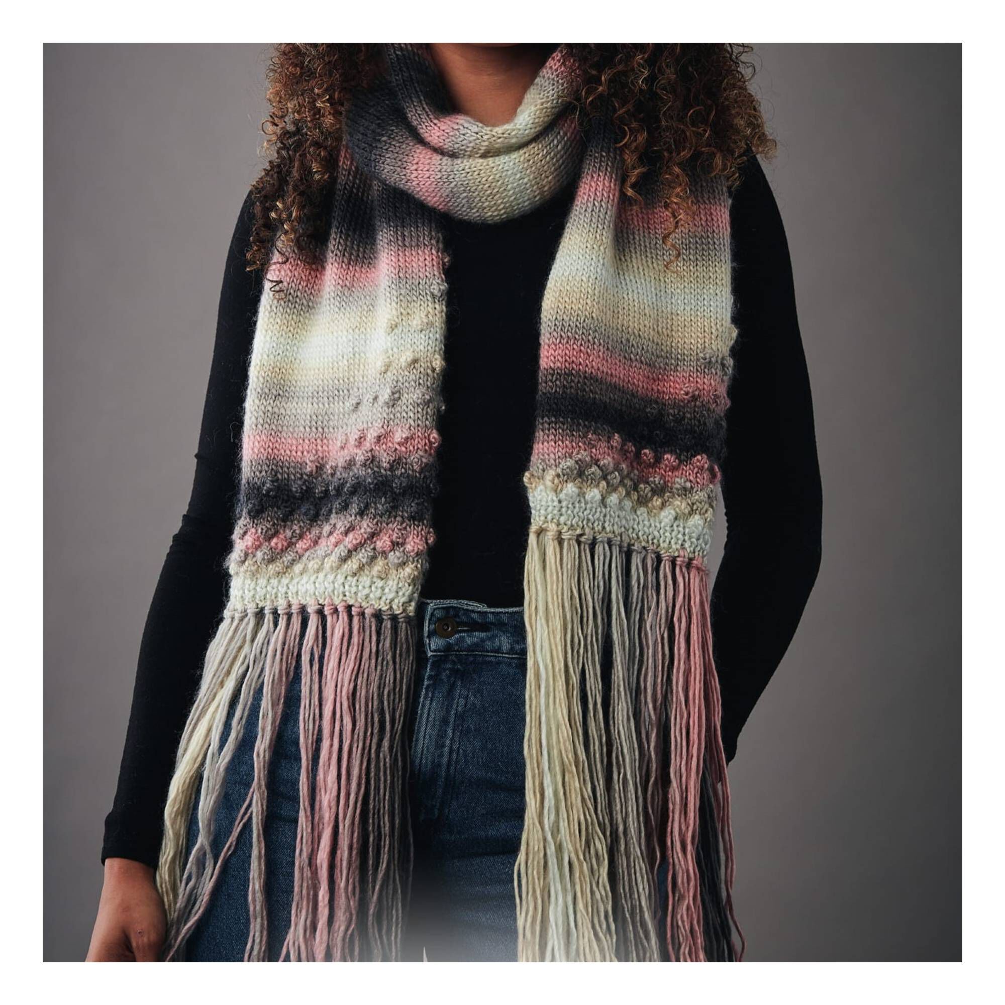 Knitcraft Bobble Scarf Digital Pattern 0196 | Hobbycraft