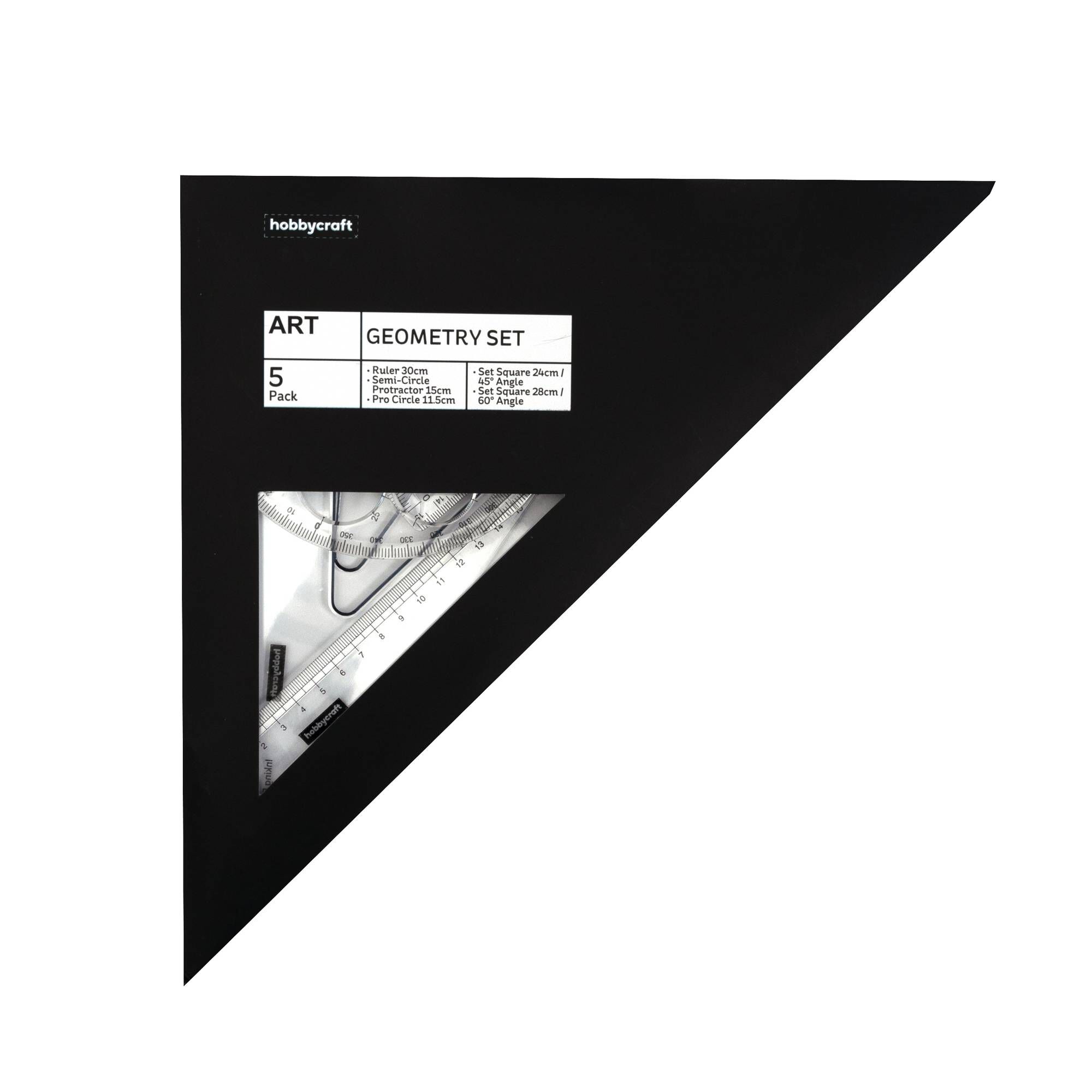 Geometry Set 5 Pieces | Hobbycraft
