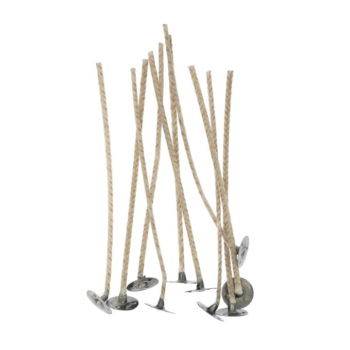 Pre-Waxed Wick Assemblies for Soya Wax 100mm 10 Pack | Hobbycraft