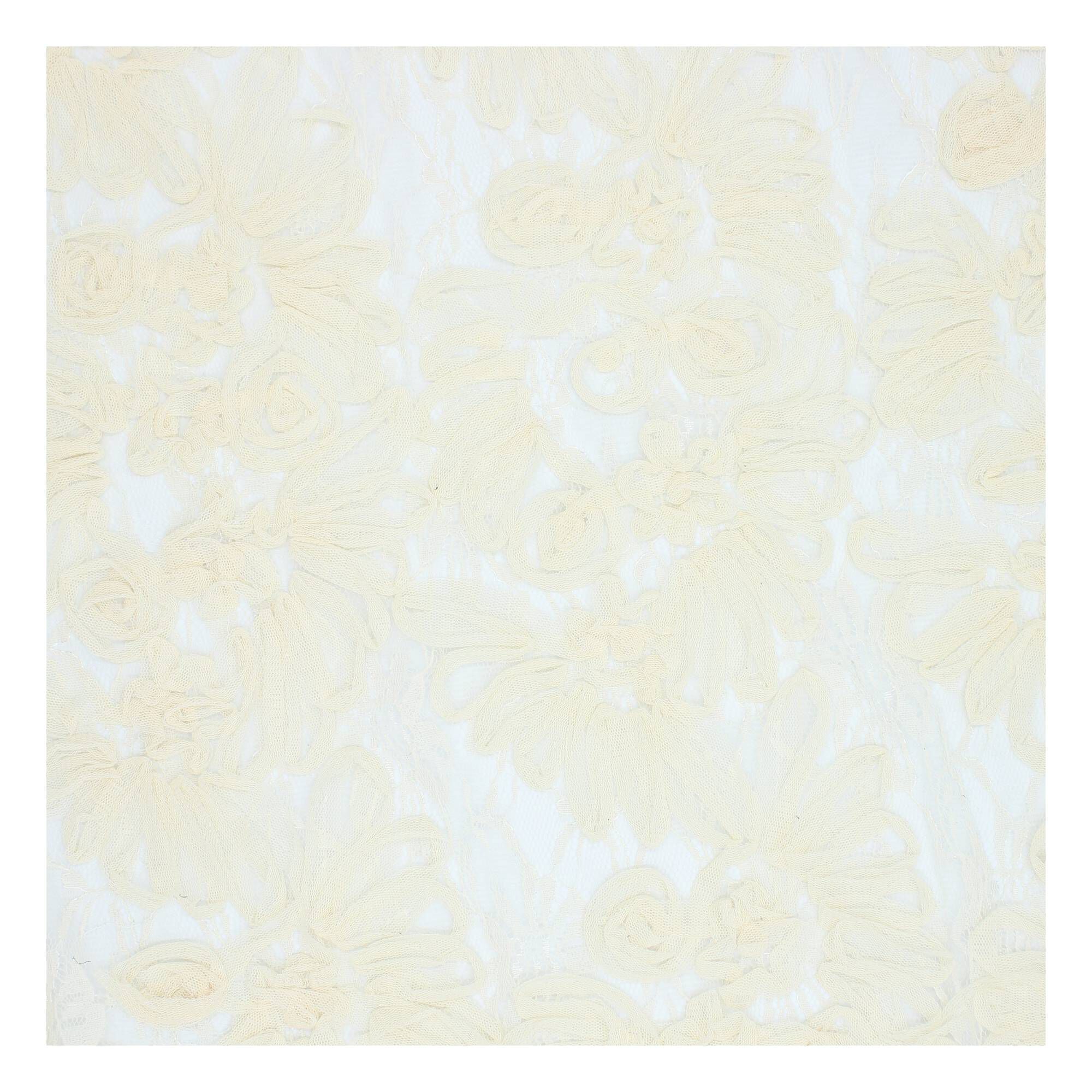 Cream Floral Cornelli Lace Fabric by the Metre | Hobbycraft