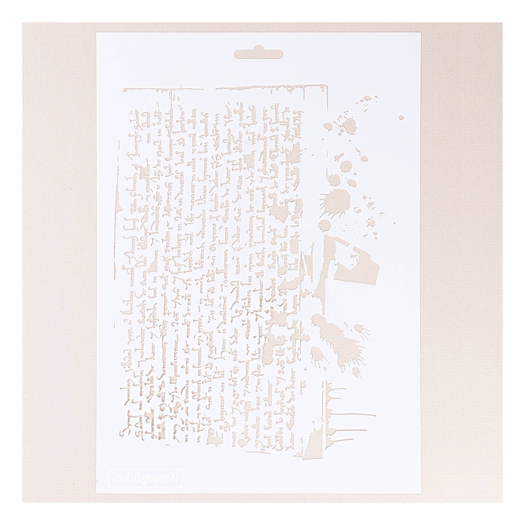 Writing and Ink Stencil 21cm x 29cm | Hobbycraft