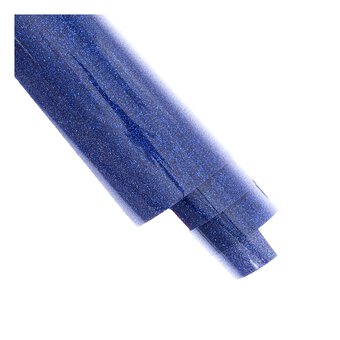 Siser Royal Blue Glitter Heat Transfer Vinyl 30cm x 50cm | Hobbycraft