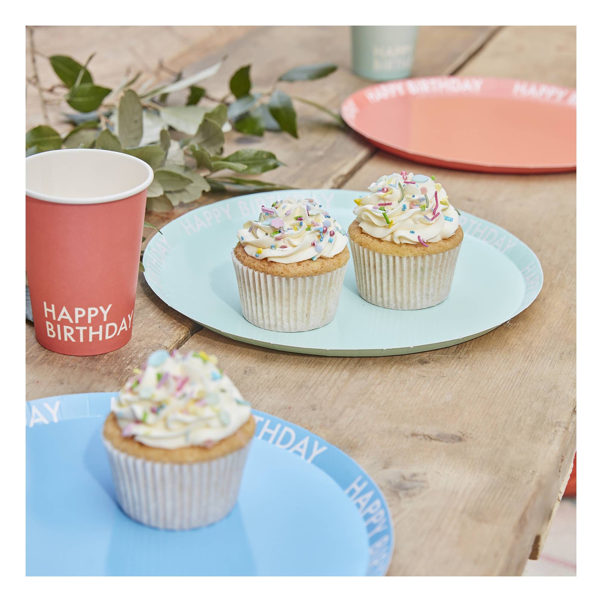 Ginger Ray Bright Birthday Paper Plates 8 Pack | Hobbycraft