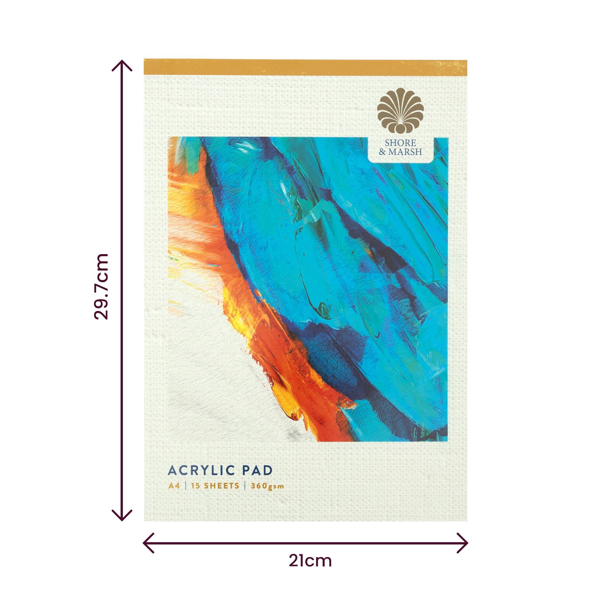 Shore & Marsh Acrylic Painting Pad A3 15 Sheets | Hobbycraft