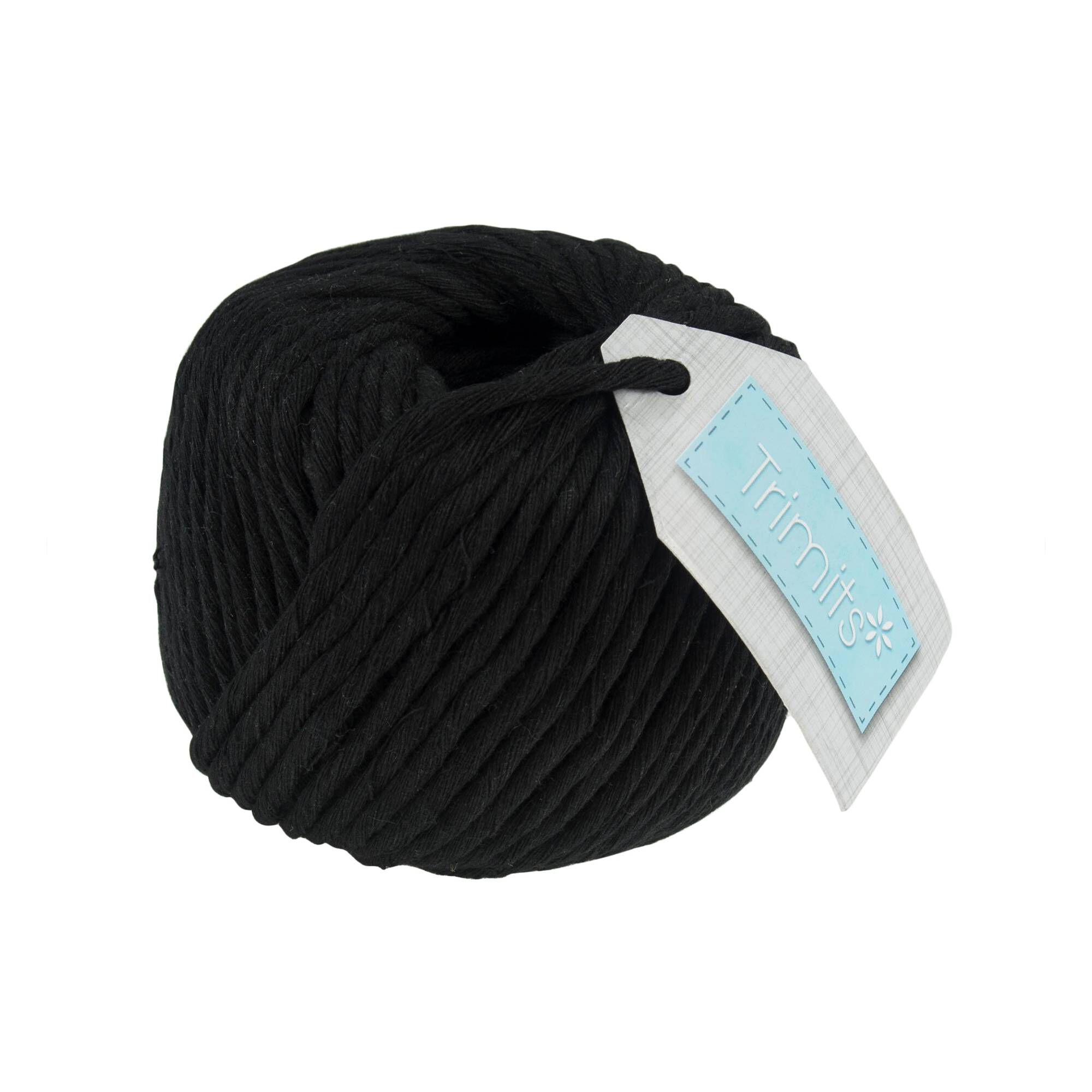 Trimits Black Macramé Cord 4mm x 50m | Hobbycraft
