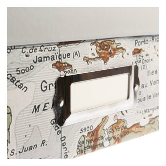 Blue Map Storage Box 11cm x 20cm x 29cm | Hobbycraft