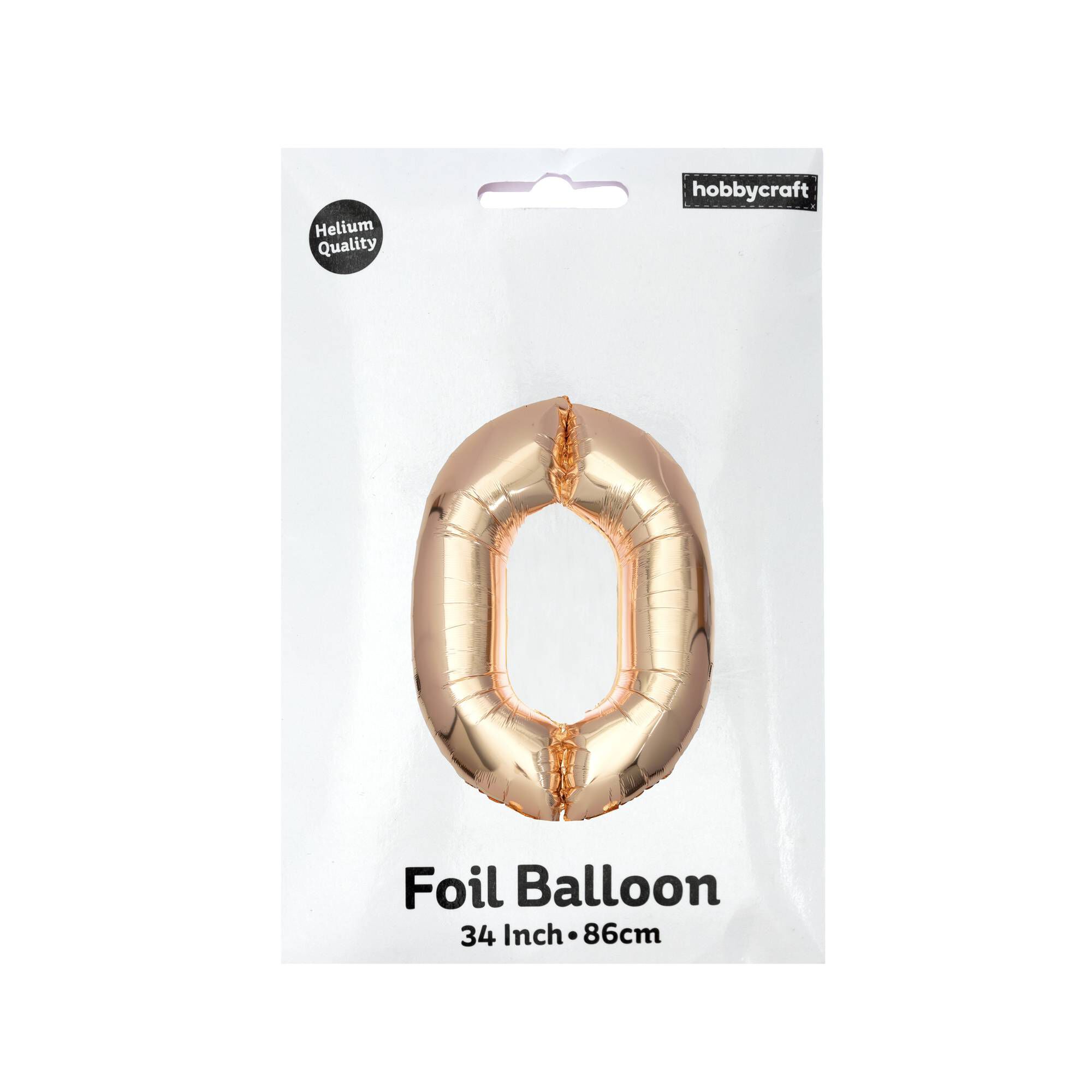 Extra Large Rose Gold Foil Number 0 Balloon | Hobbycraft