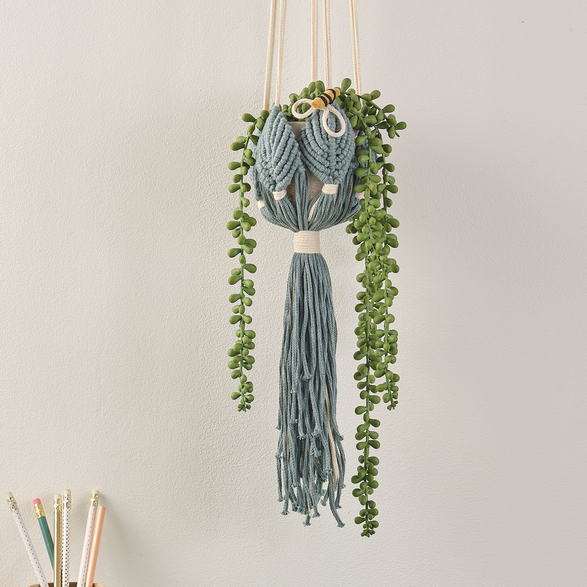 How to Make a Macrame Bee Plant Hanger | Hobbycraft