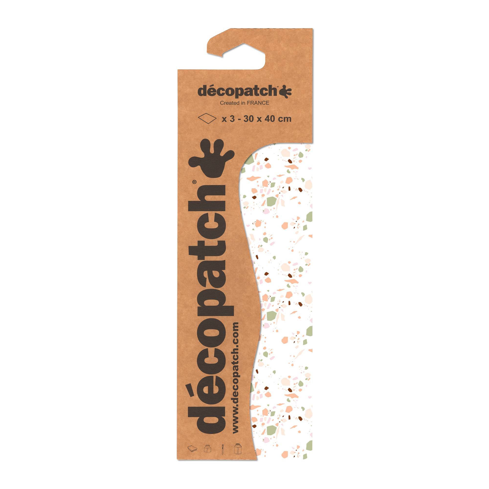 Decopatch Terrazzo Paper 3 Sheets | Hobbycraft