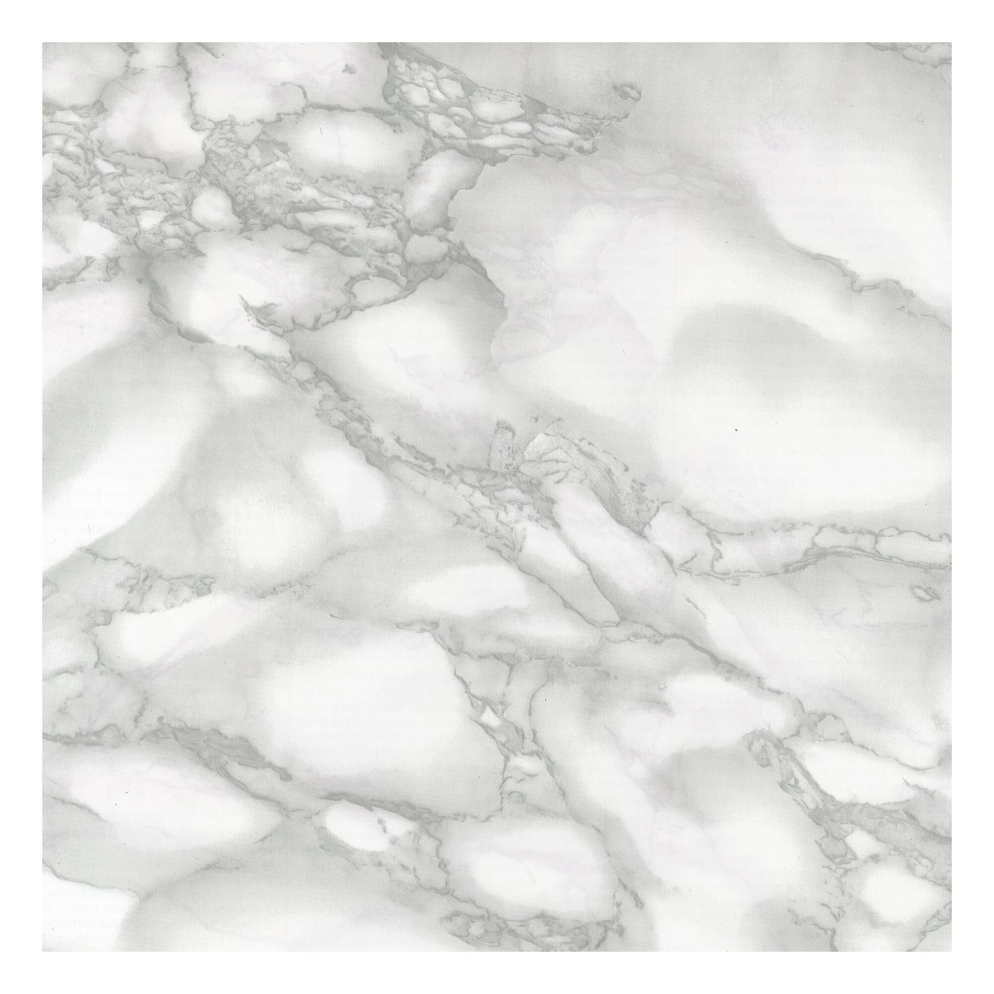 Fablon White Marble Classic Sticky Back Plastic 67.5cm x 2m | Hobbycraft