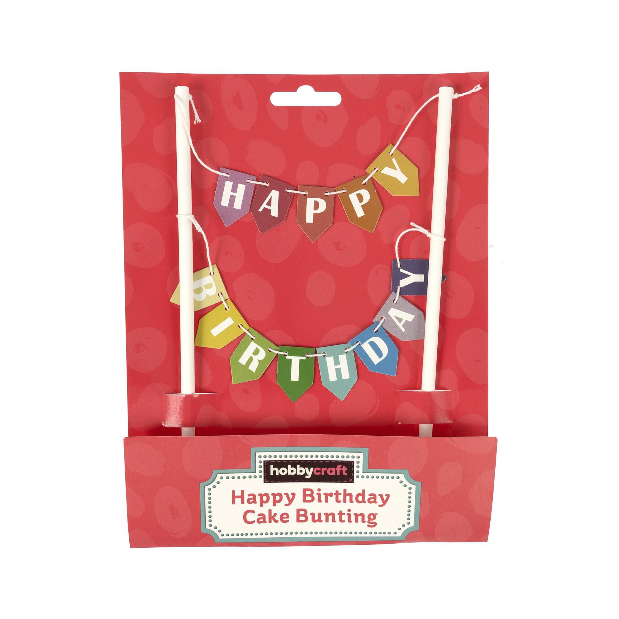 Rainbow Happy Birthday Cake Bunting | Hobbycraft