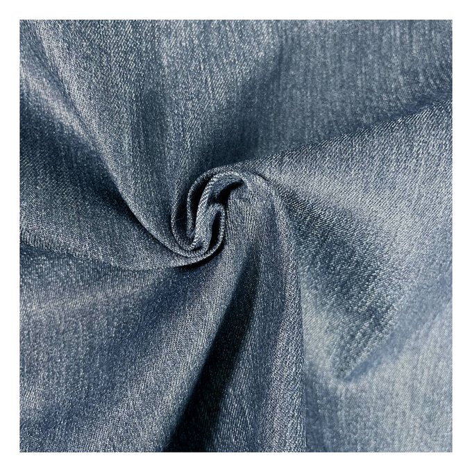 Blue Cotton Stretch Denim Fabric by the Metre | Hobbycraft