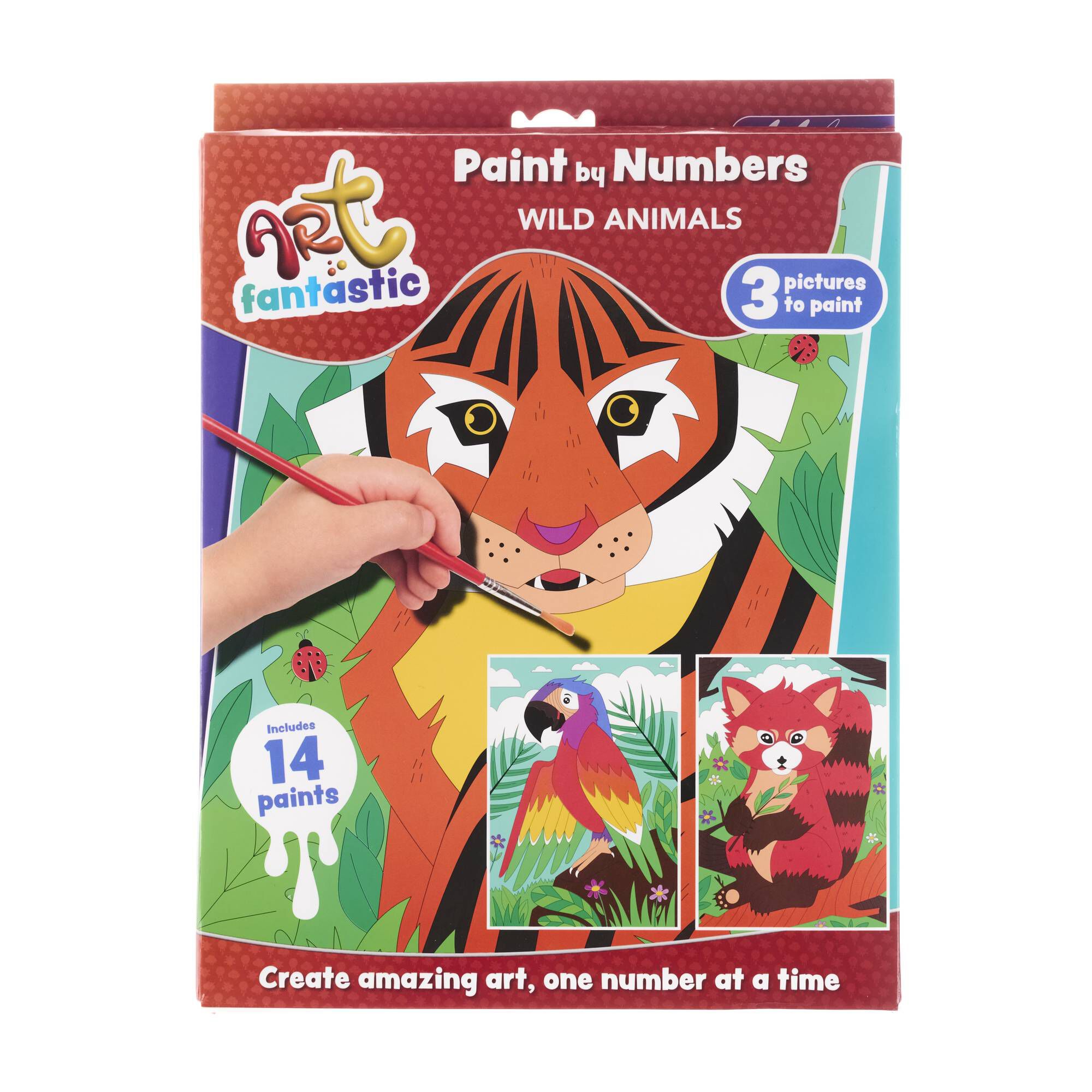 Wild Animals 3-in-1 Paint by Numbers | Hobbycraft