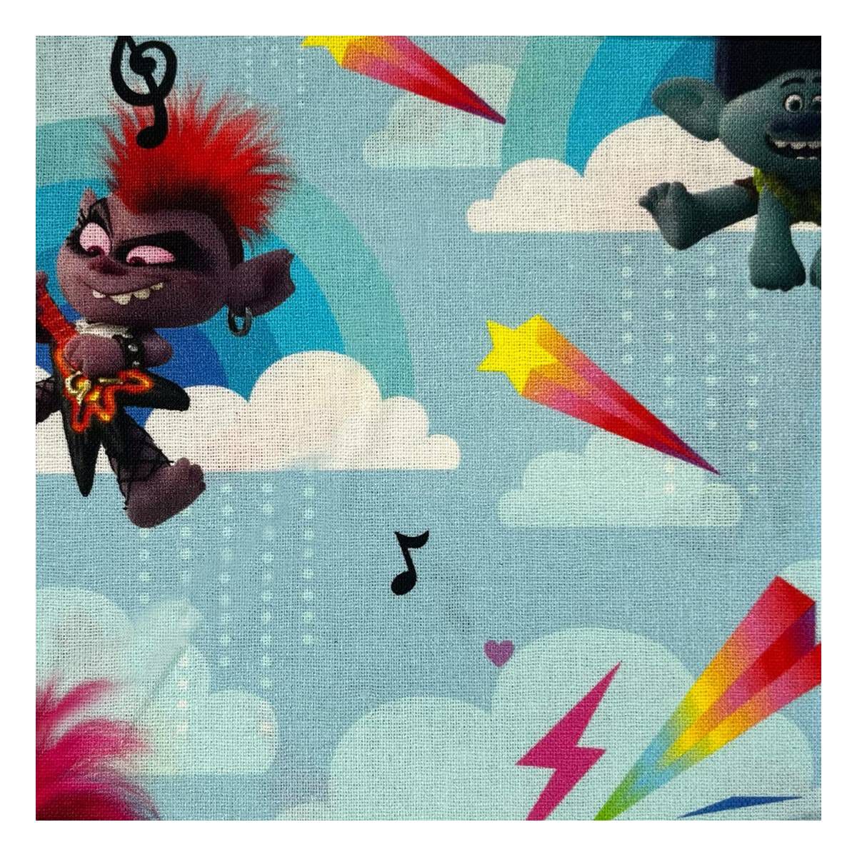 Trolls Branch and Poppy Cotton Fabric by the Metre | Hobbycraft