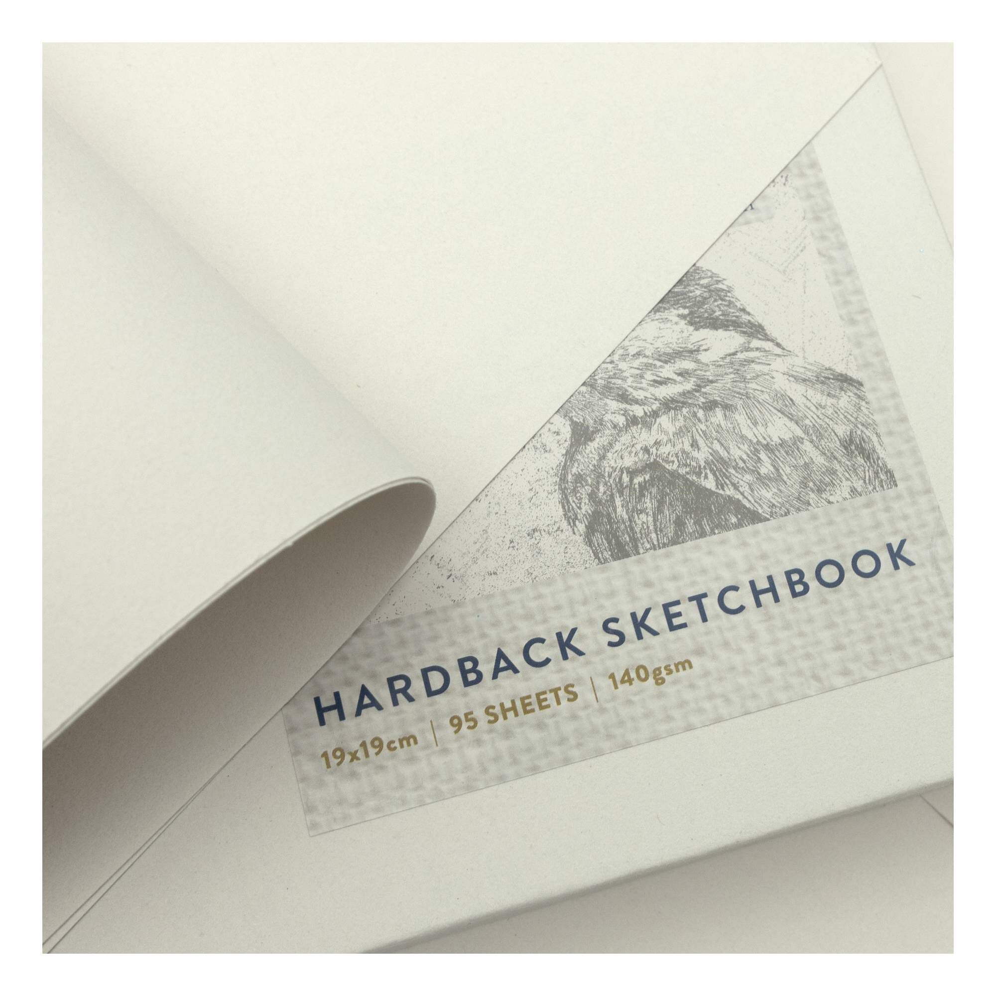 Shore & Marsh White Square Hardback Sketchbook 19cm x 19cm 95 Sheets ...