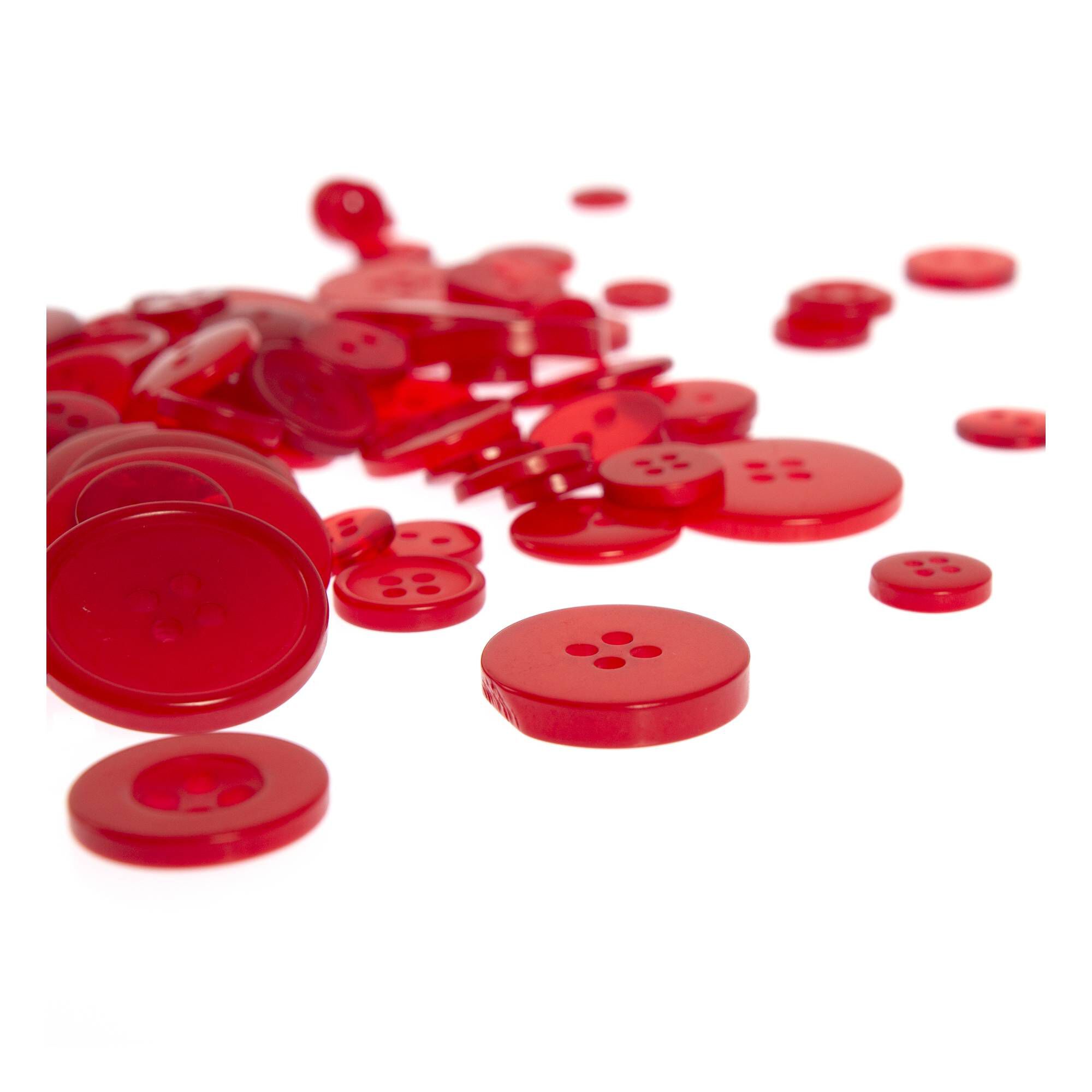 Red Buttons Pack 50g | Hobbycraft
