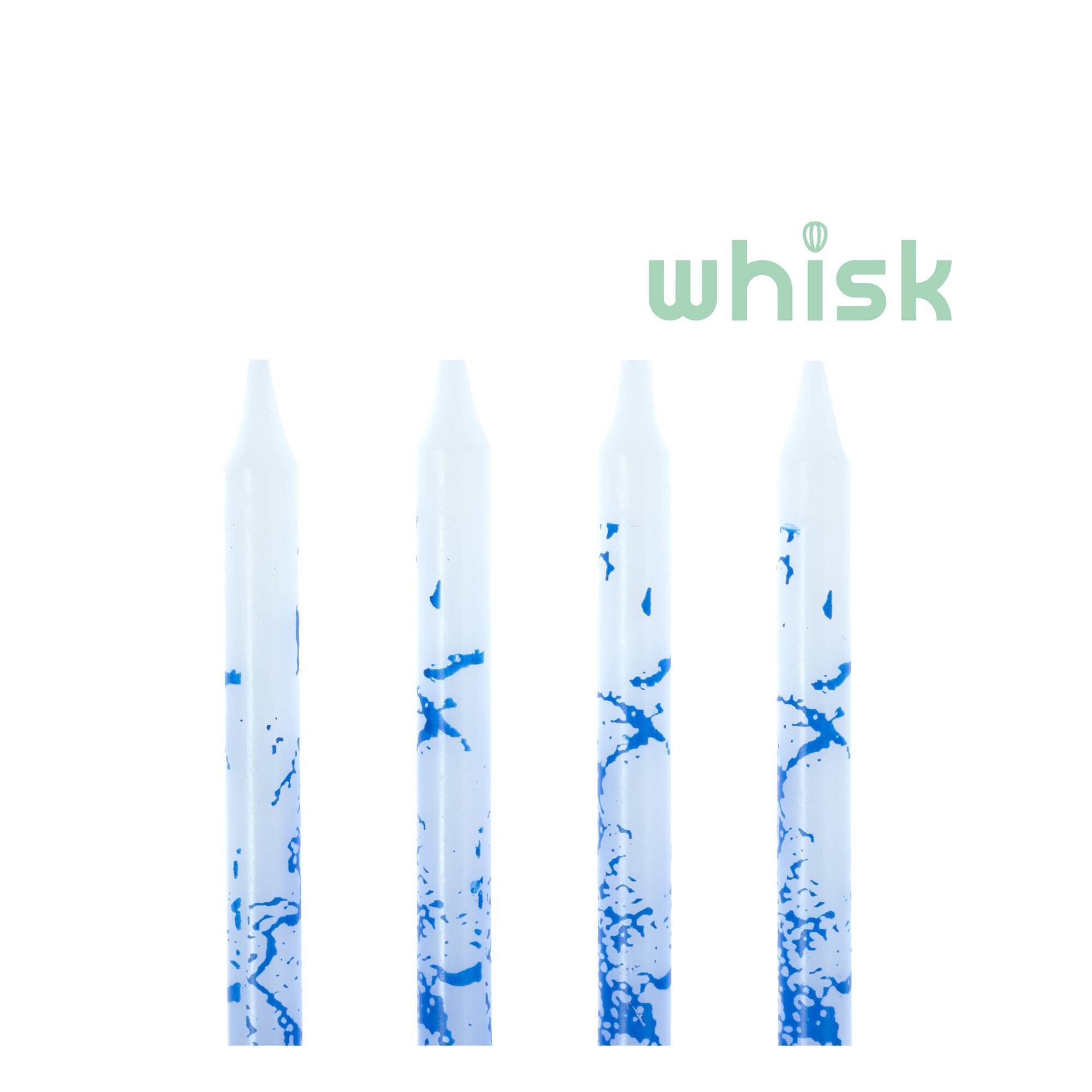 Whisk Blue Marbled Candles 24 Pack | Hobbycraft