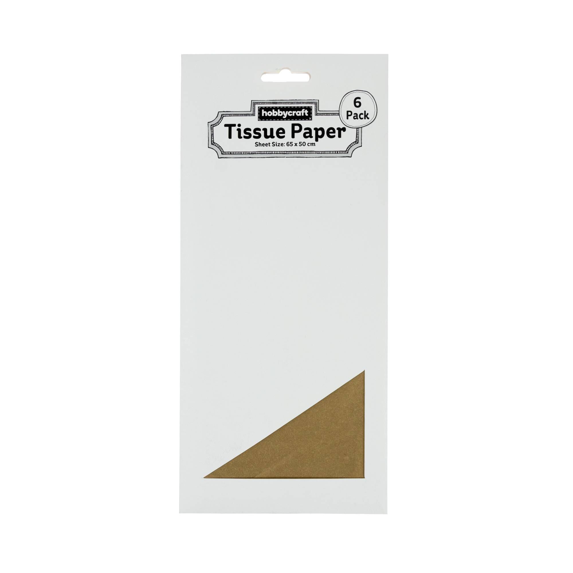 Gold Tissue Paper 65cm x 50cm 6 Pack | Hobbycraft