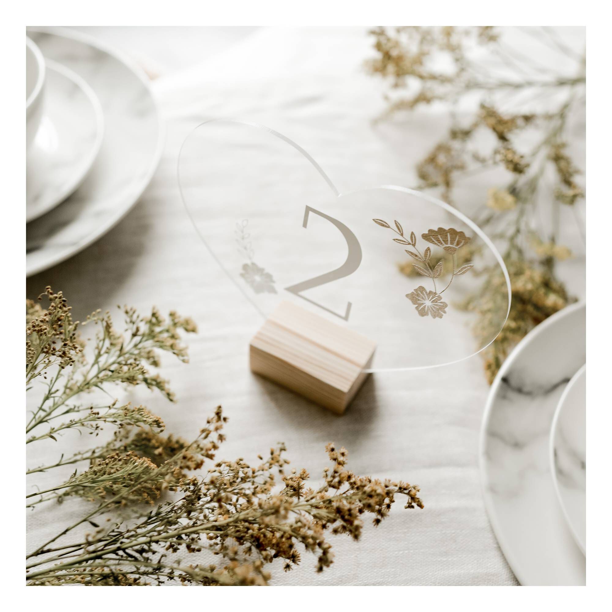 Clear Heart Acrylic Table Sign 18cm | Hobbycraft