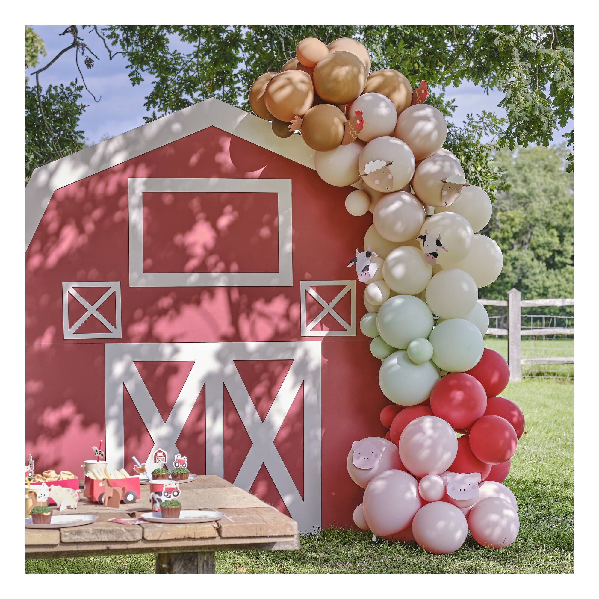 Ginger Ray Farmyard Balloon Arch Kit | Hobbycraft